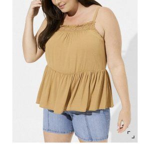 torrid | Tops | New Torrid 2 2x Tank Top Crinkle Gauze Crochet Peplum ...